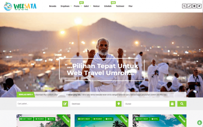 Jasa Pembuatan Desain Web Tour & Travel - Mahir Techno